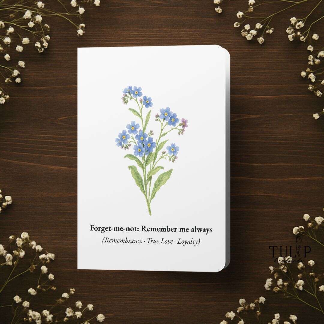 Forget-me-not Card Tulip Handmade 350.00